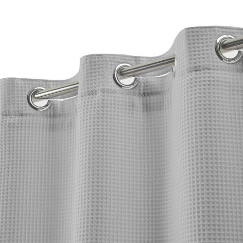 Foundry Select Duppstadt Honeycomb Waffle Shower Curtain With Snap In